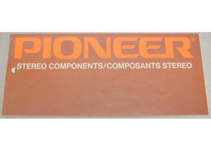 Pioneer Stereo Components Colour Brochure